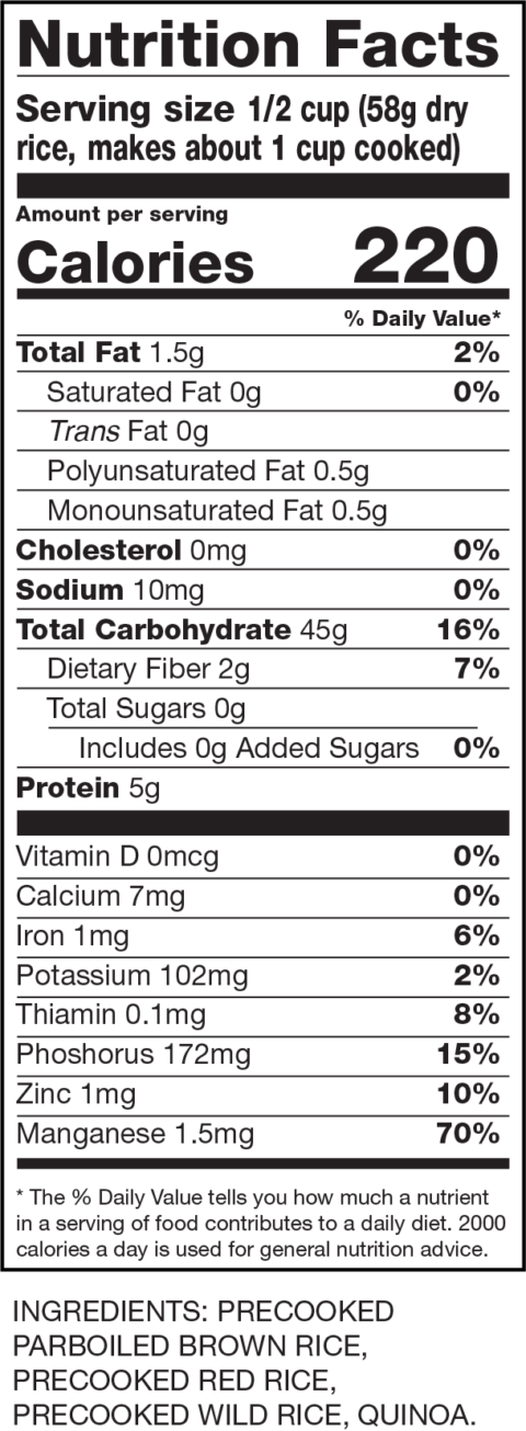 Instant Whole Grain Rice & Quinoa Medley | Minute® Rice