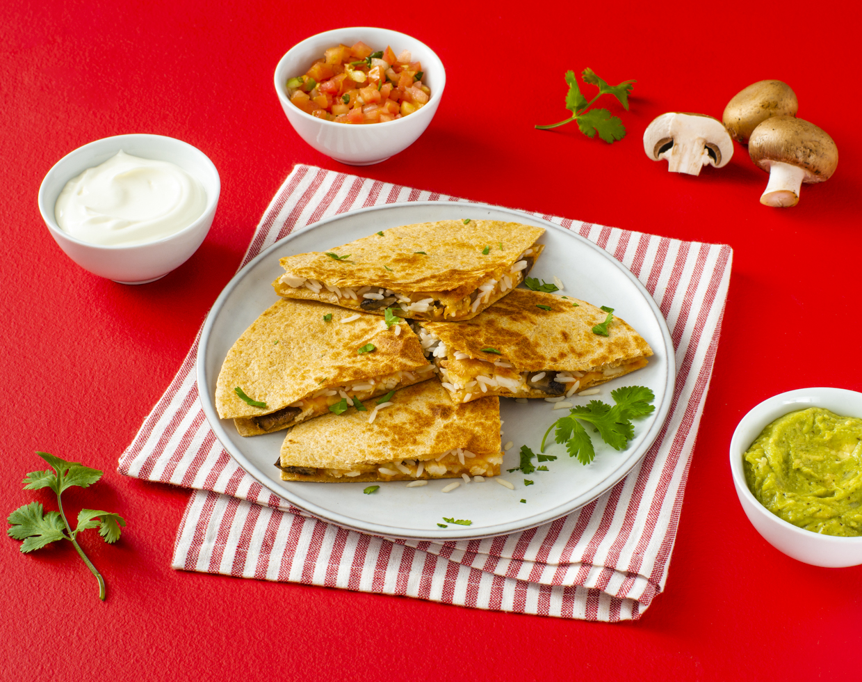 Chicken and Mushroom Quesadilla | Minute® Rice